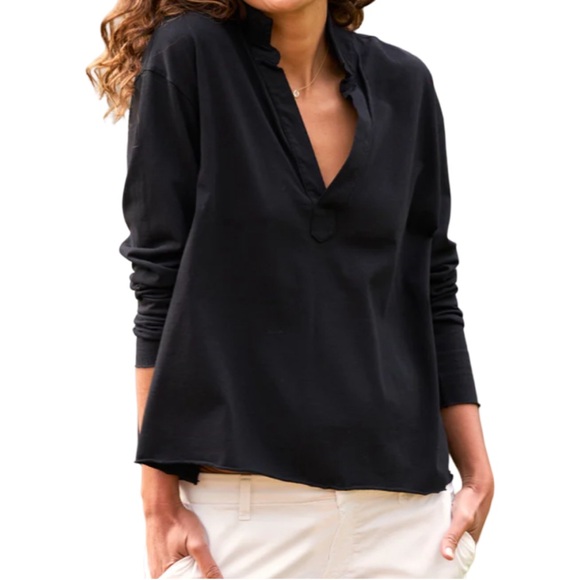 Frank & Eileen | Tops | Frank Eileen Nwot Patrick Popover Henley Heritage Jersey Black Size S ...